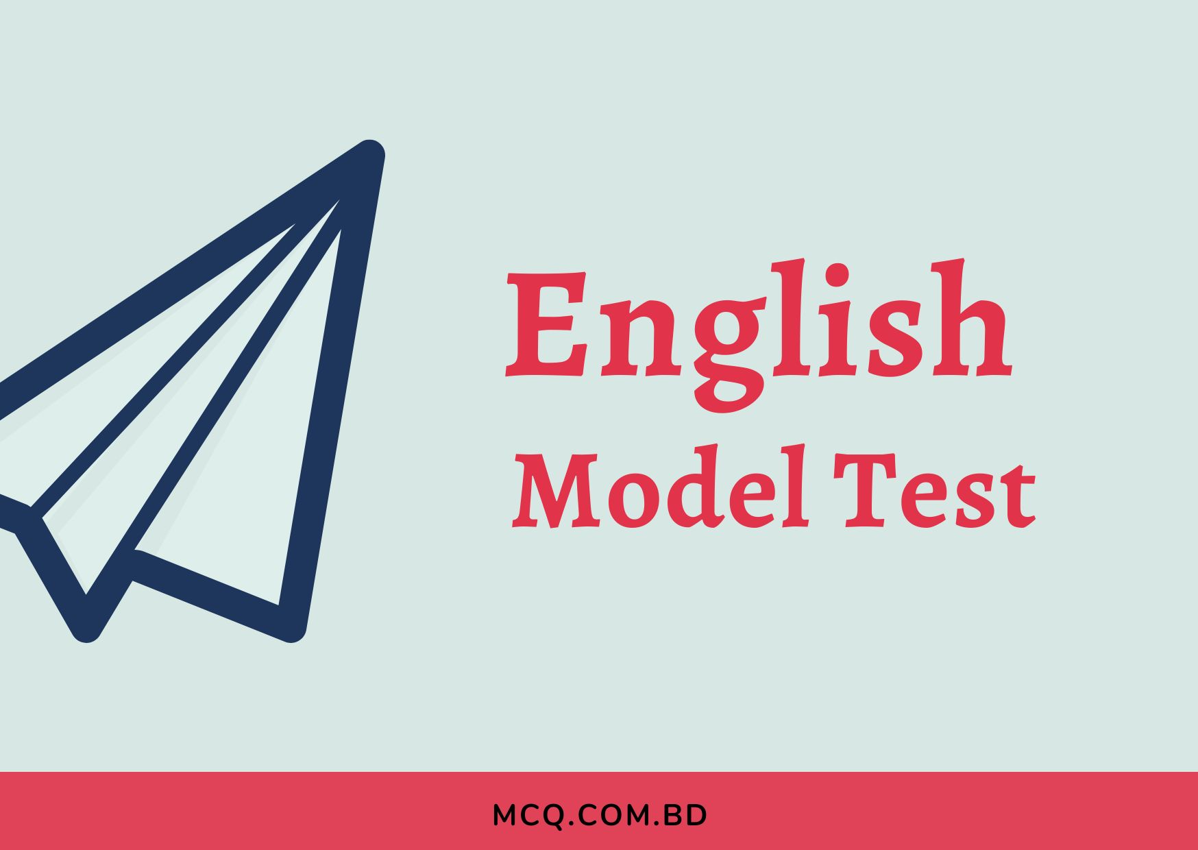 English Model Test - 02 | 20 Marks - MCQ